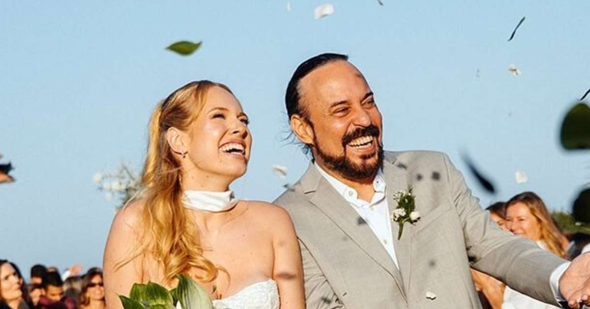 27 anos mais nova, noiva de Gabriel O Pensador rouba a cena e vestido ...