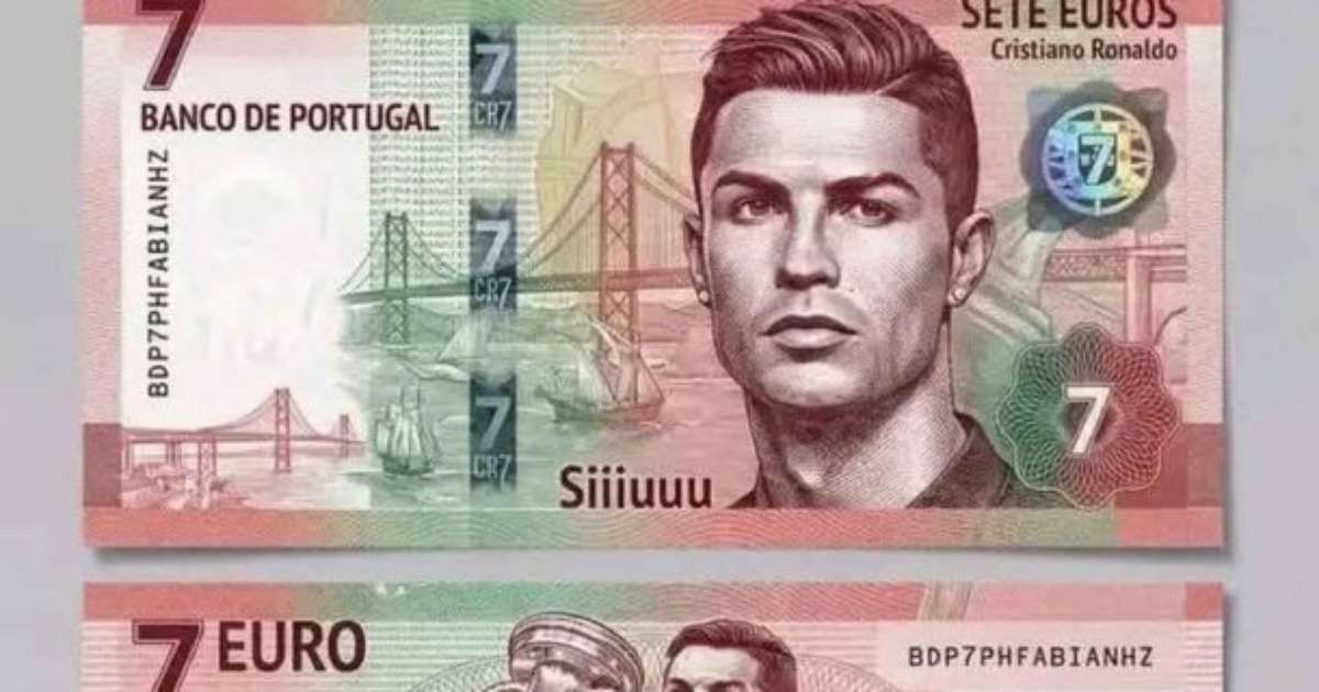 É fake! Banco se explica após nota de euro com CR7 circular nas redes ...