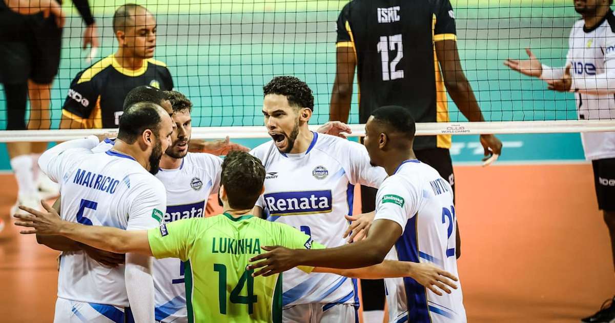 Vôlei Renata supera Praia Clube em duelo brasileiro do Mundial