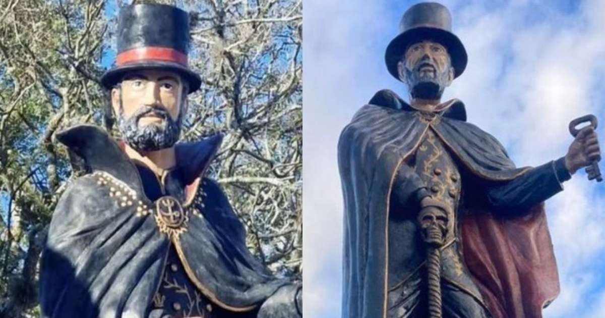 Duas cidades do RS têm estátuas do Exu Bará da Rua em locais públicos