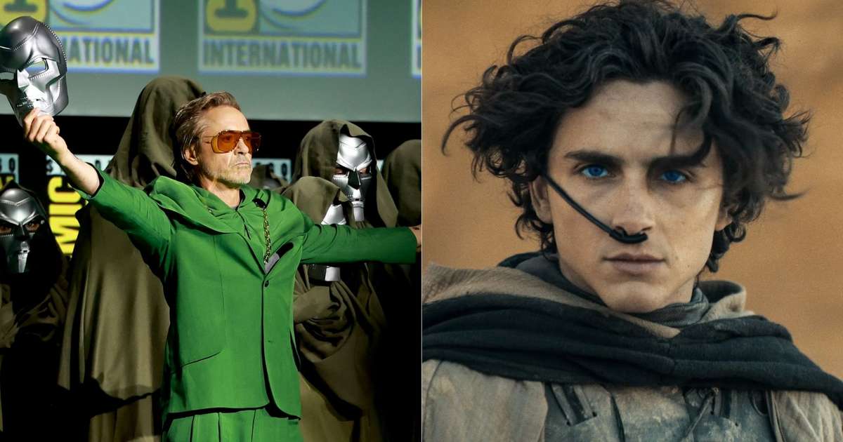 'Dunesday': Robert Downey Jr. e Timothée Chalamet batizam 'duelo' entre ...