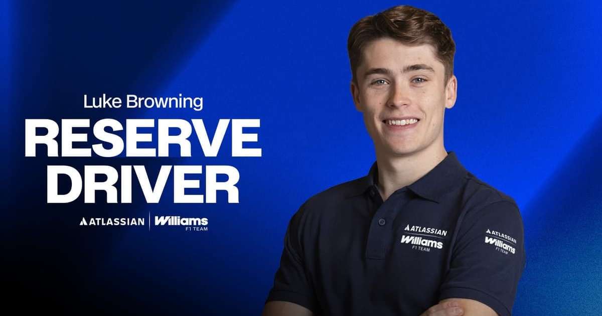 F1 2026: Williams confirma Luke Browning como seu piloto reserva