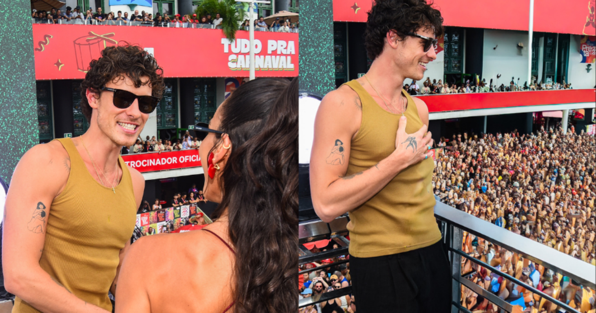 Shawn Mendes fica surpreso com multidão durante carnaval com Bruna ...