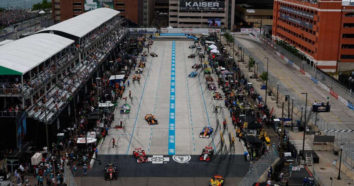 Indy: Como funciona o curioso pit lane dividido em Detroit