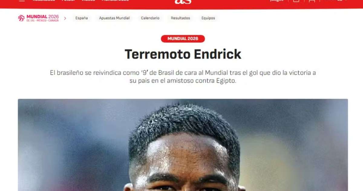 Jornal espanhol chama Endrick de ‘Terremoto’ e aponta favorito