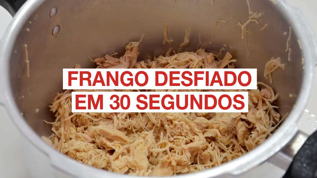 Frango desfiado em 30 segundos