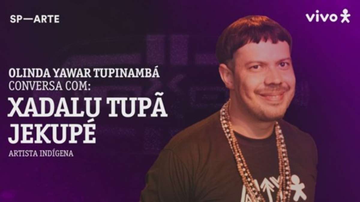 Olinda Yawar Tupinambá conversa com o artista Xadalu Tupã Jekupé