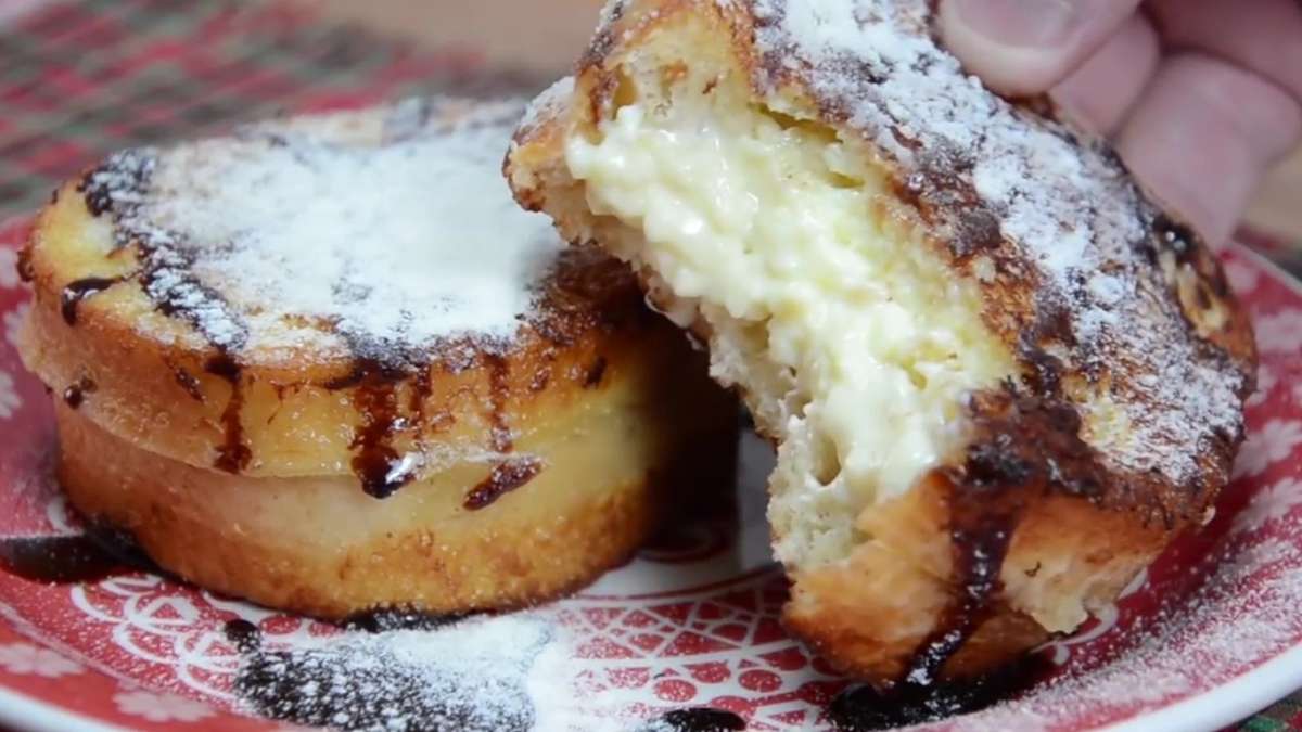 No clima do Natal: Rabanada recheada com leite em pó