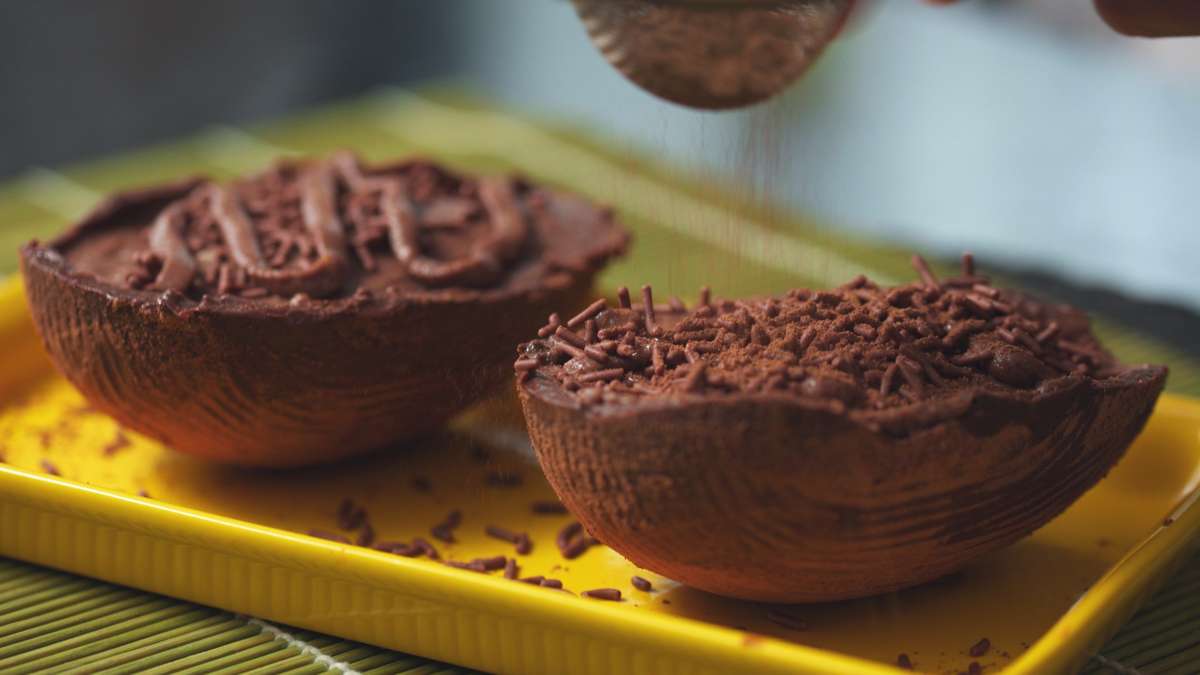Chocolate fitness: ovo de páscoa com brigadeiro de whey