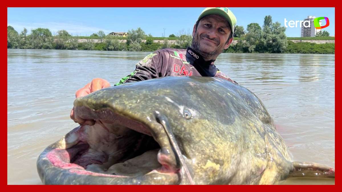 Pescador captura bagre gigante na Itália e supera recorde mundial