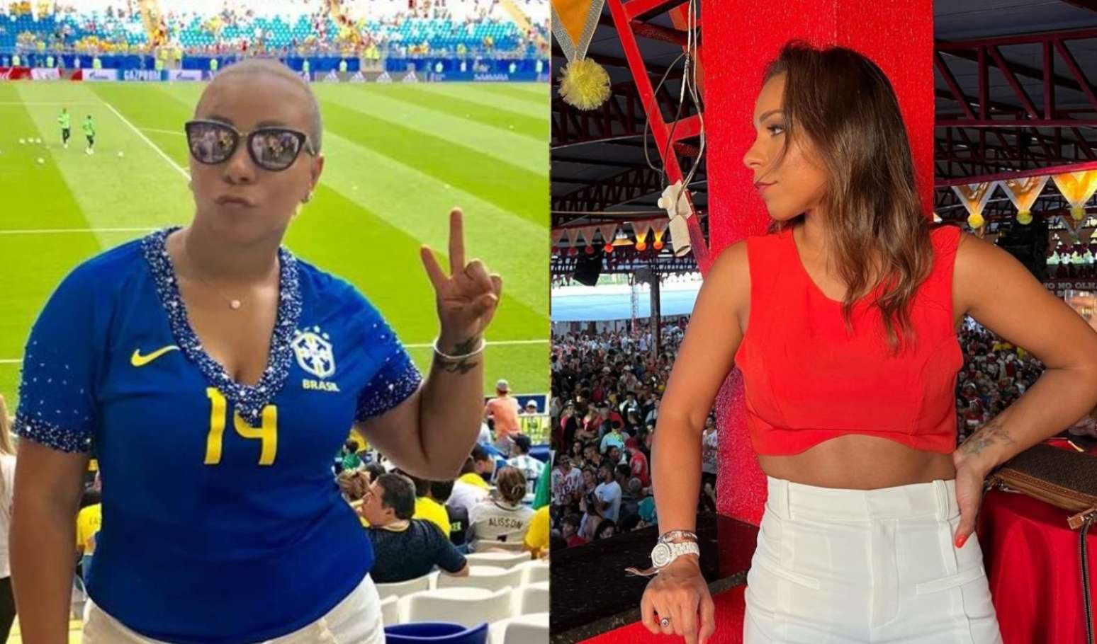 Belle Silva, esposa de Thiago Silva, surge 26 kg mais magra em Copa do ...