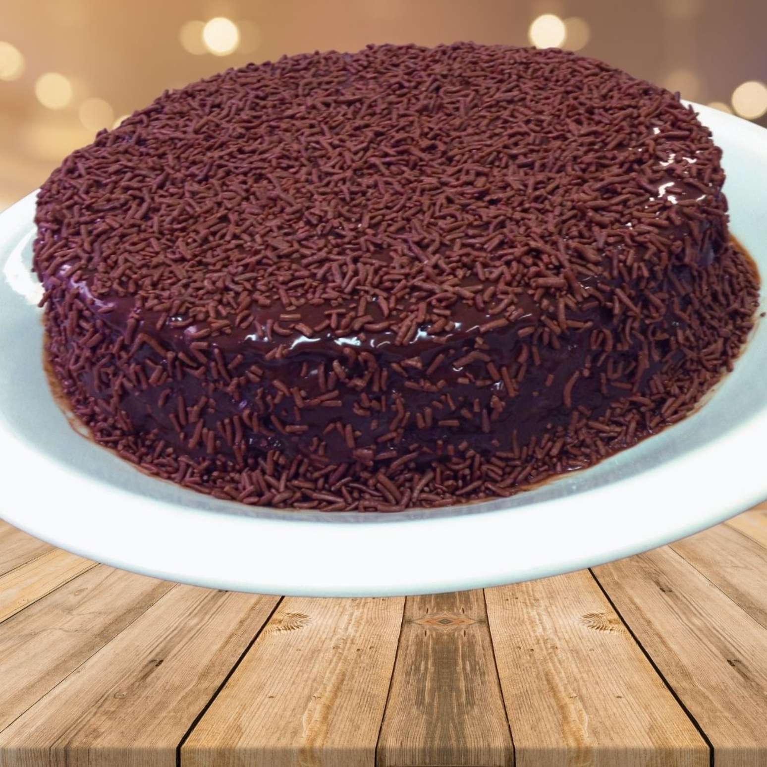 Bolo Nega Maluca, de chocolate, com água e óleo, econômico
