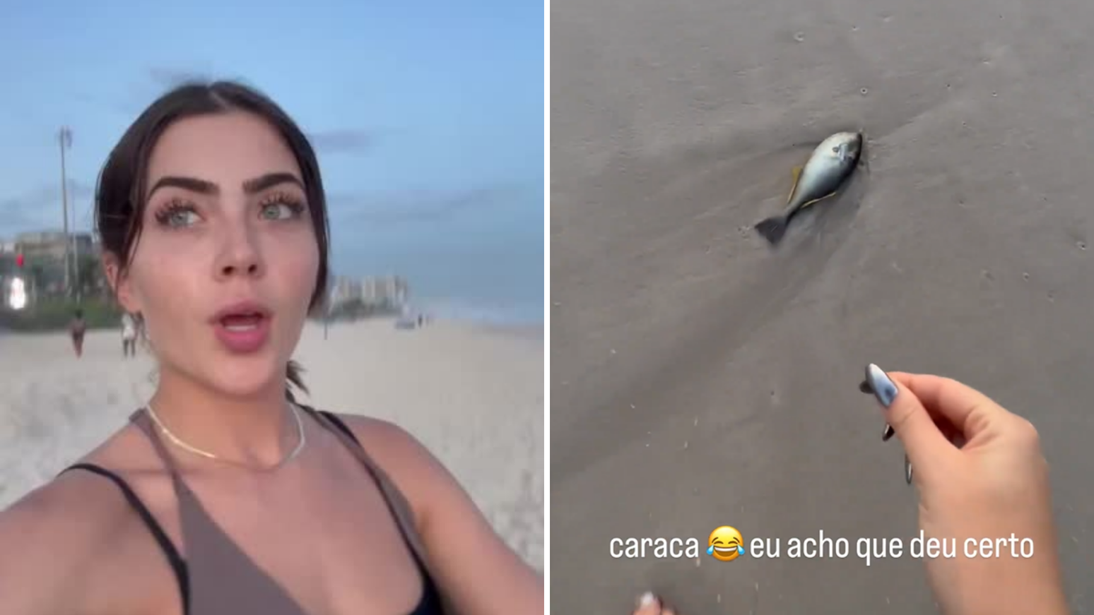 Jade Picon tenta salvar peixe e acaba virando meme