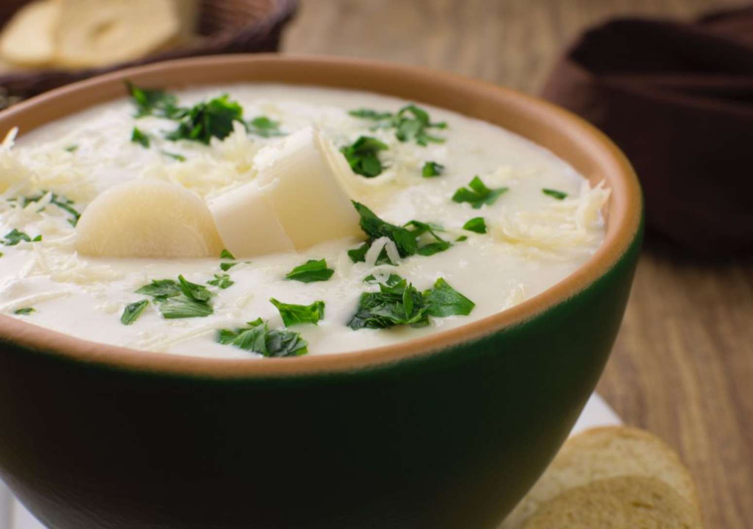 Caldo de palmito vegano fácil para provar ou vender