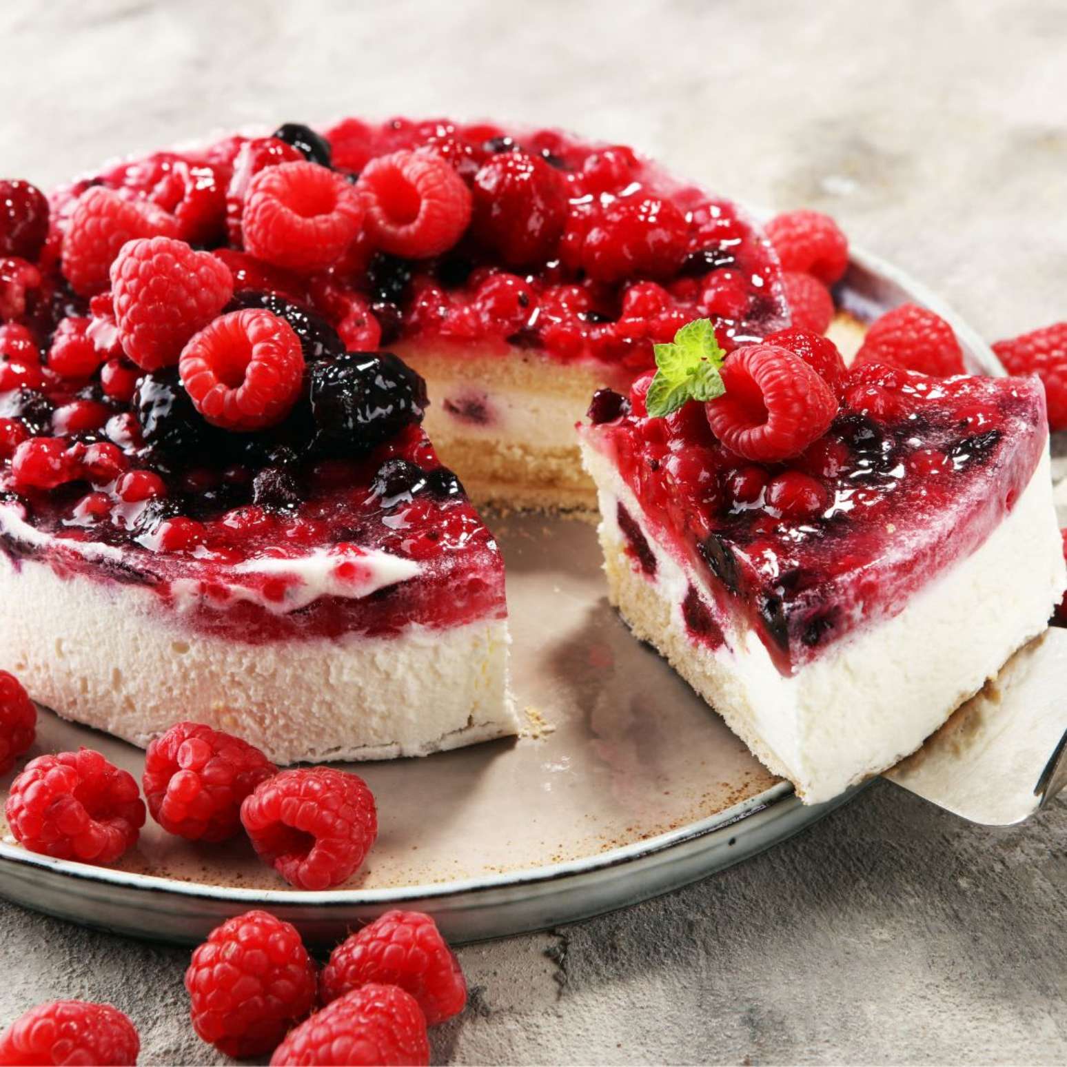 Cheesecake, com frutas vermelhas: fica perfeito, com truque