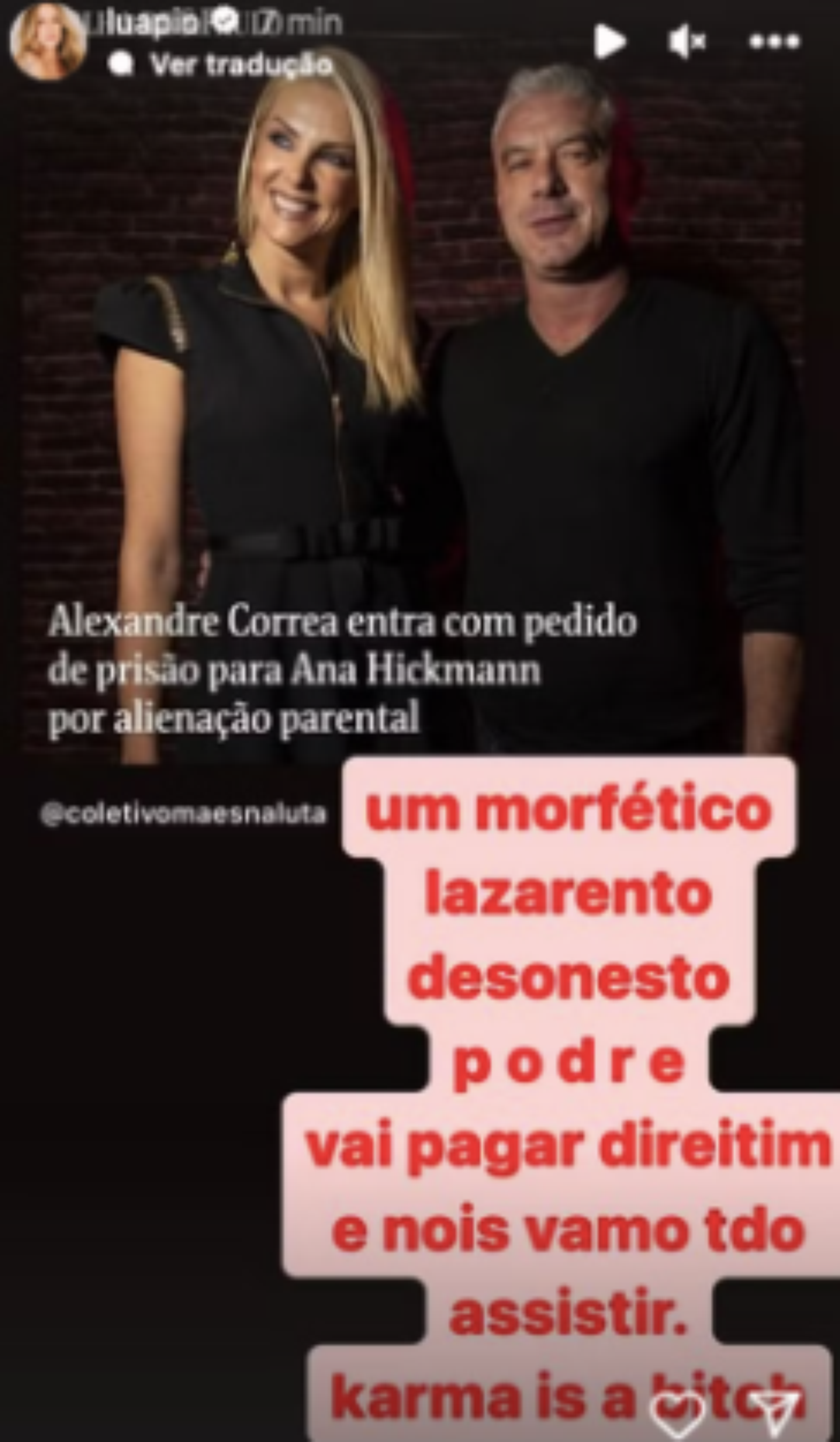 "Morfético, lazarento", diz Luana Piovani sobre Alexandre Correa
