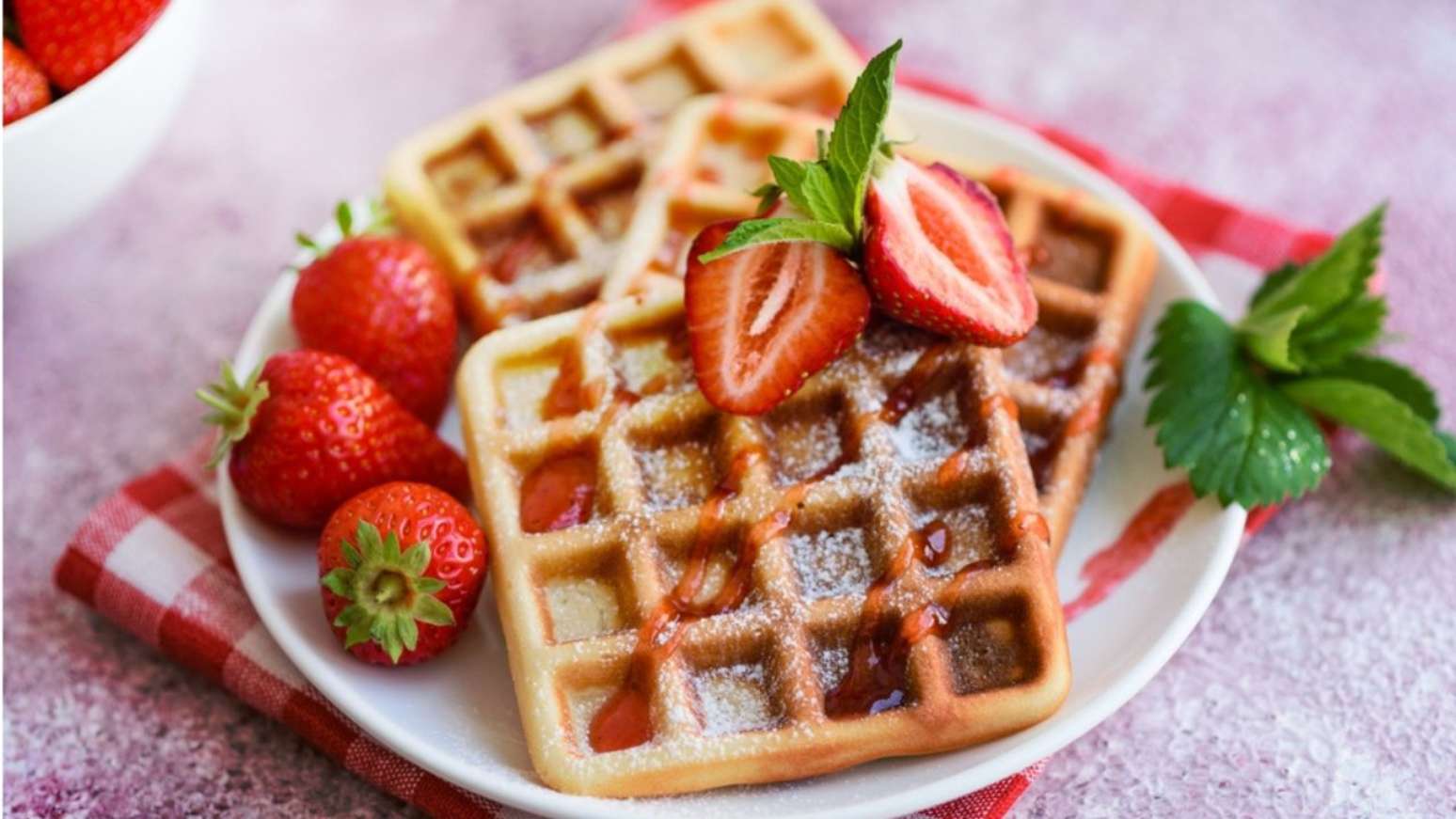 Receita de waffles simples e fácil