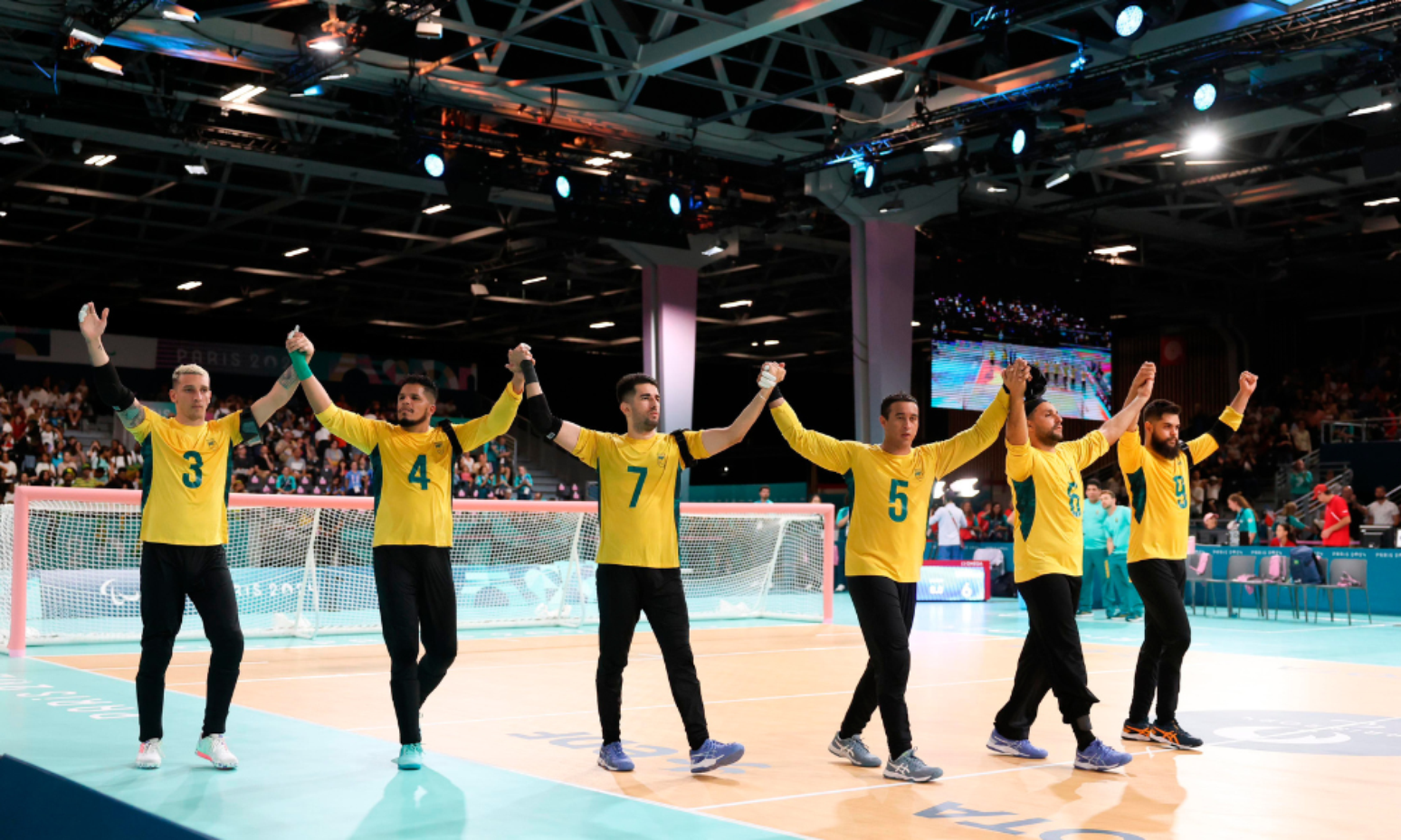 Brasil vence e conquista o bronze no goalball masculino em Paris