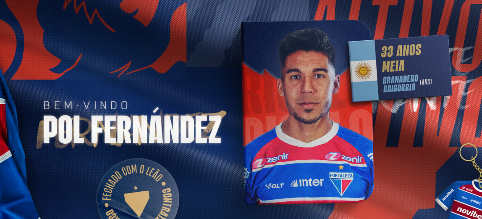 Feliz 2025: Fortaleza anuncia Pol Fernández na virada do ano