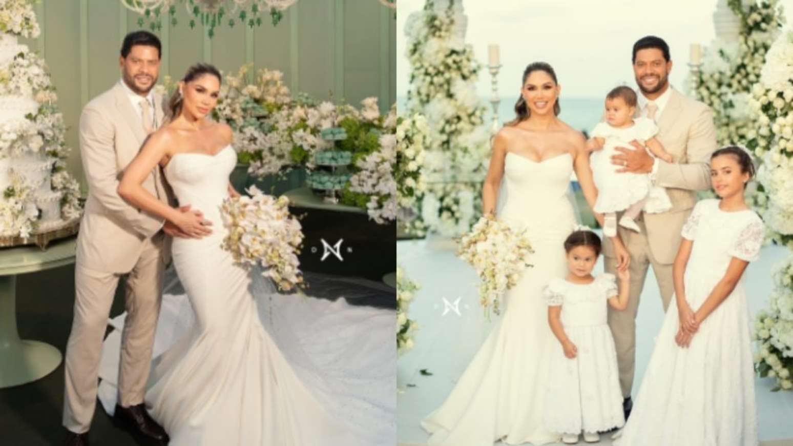 Hulk compartilha fotos inéditas de casamento polêmico com Camila Ângelo ...