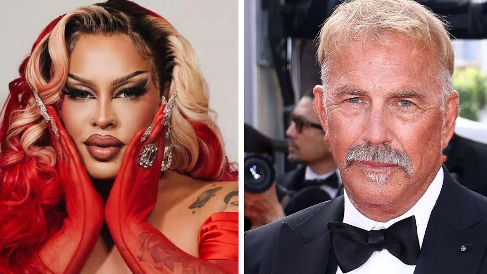 Gloria Groove e o ator norte-americano Kevin Costner têm uma ...
