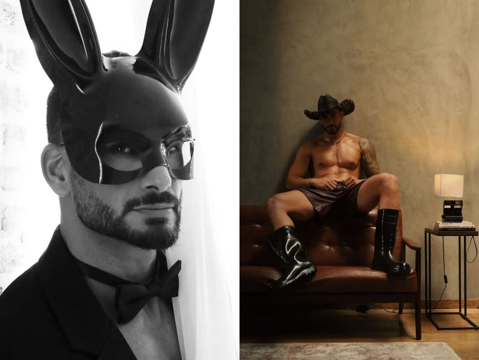 Ex-BBB Nizam aparece nu em ensaio de carnaval