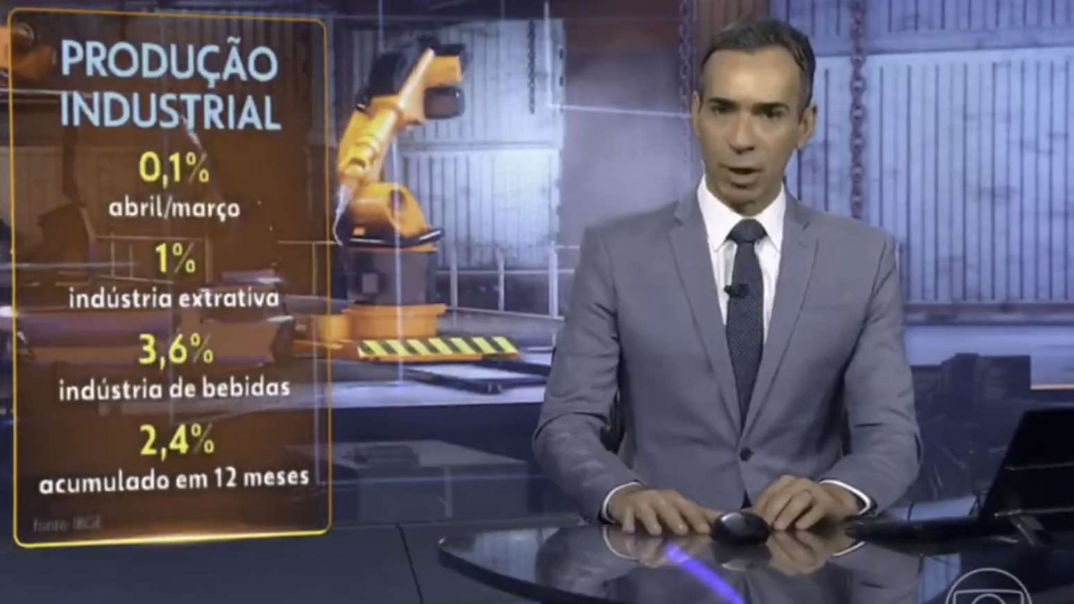 Mico! Câmera do 'Jornal Nacional' falha ao vivo e corta César Tralli