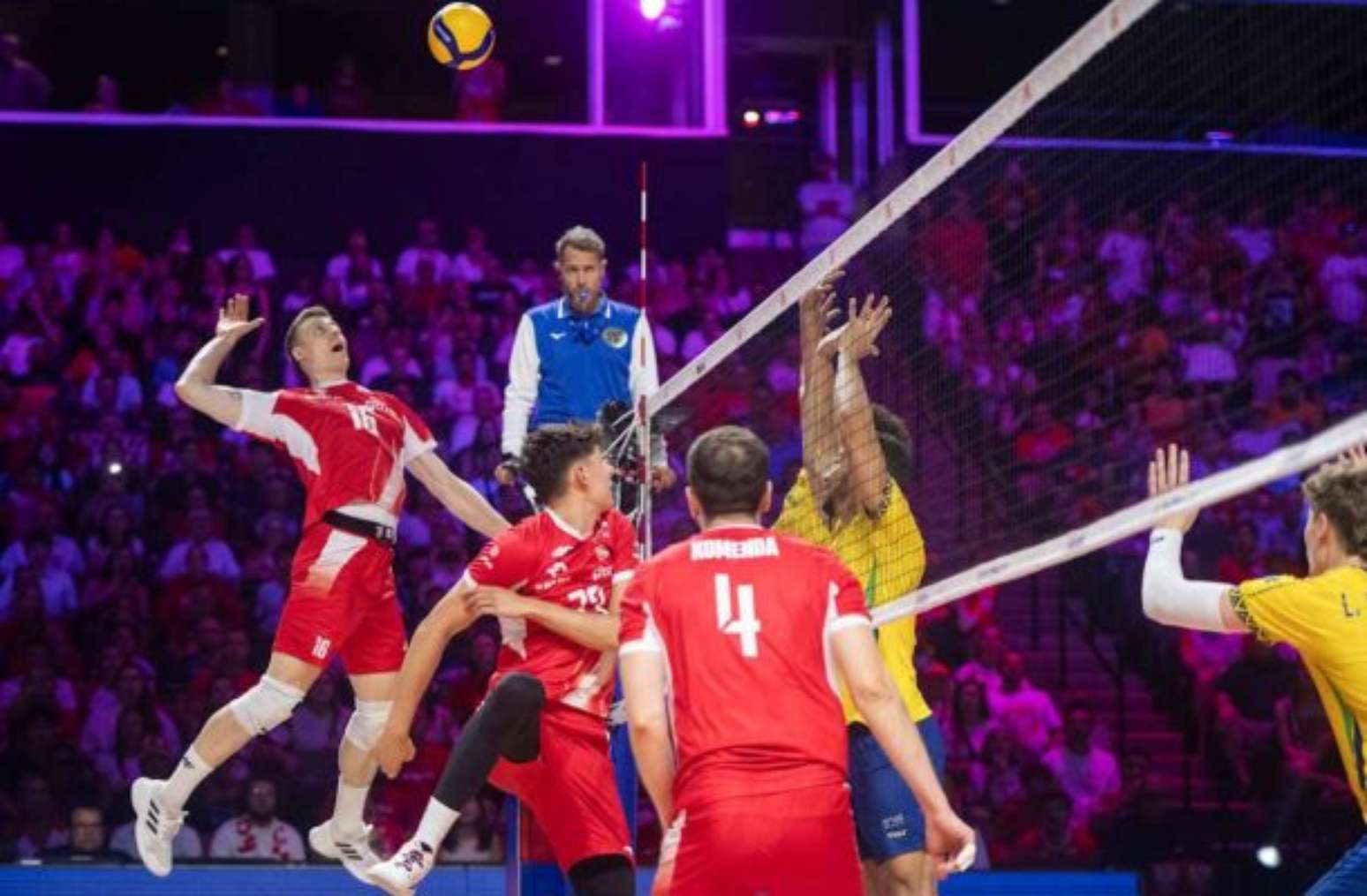 Números de Brasil 3 x 1 Polônia pela VNL-25