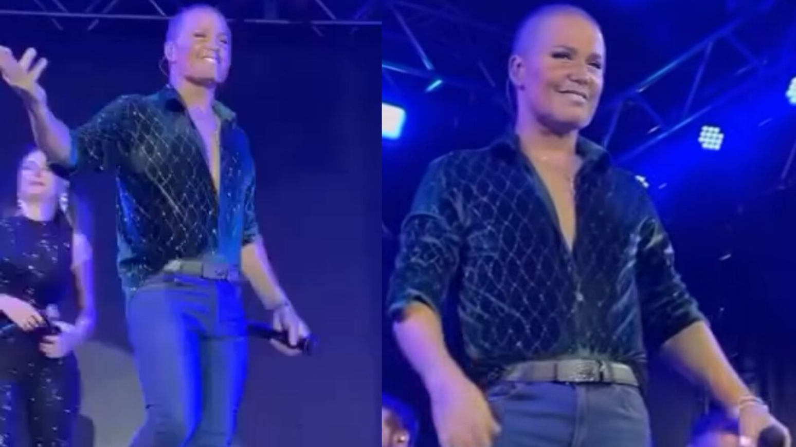 NOVO ROSTO! Eduardo Costa surge irreconhecível em show e web reage