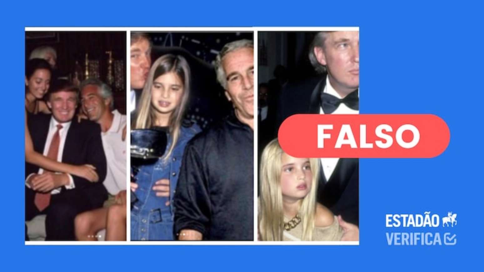 Postagem divulga fotos de Trump com Epstein e meninas forjadas com IA e ...