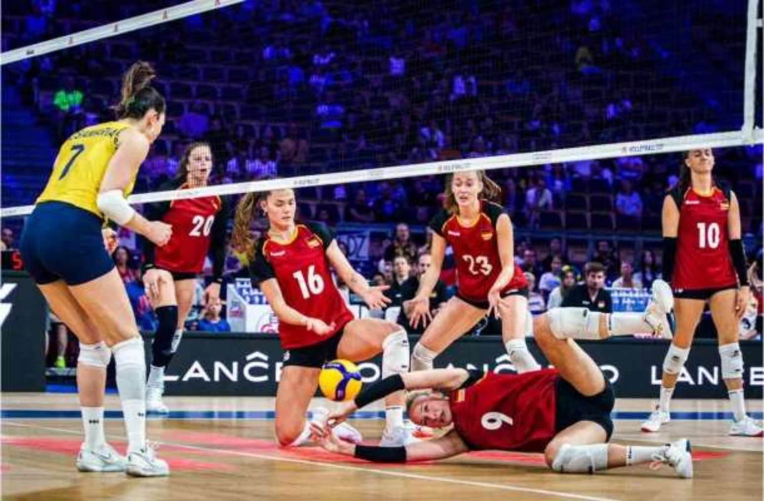 Números de Brasil 3 x 0 Alemanha na VNL-25