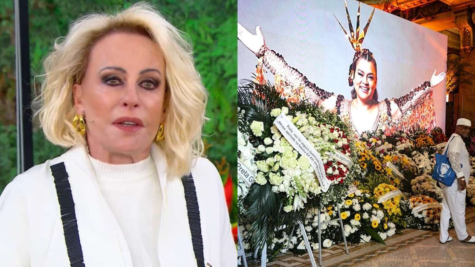 Ana Maria Braga chora ao vivo em cobertura do velório de Preta Gil ...