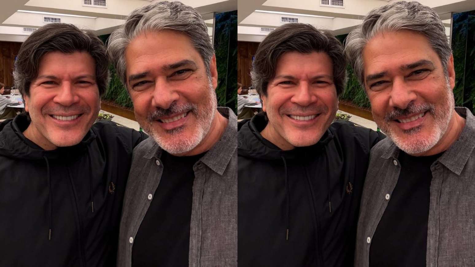 William Bonner e Paulo Ricardo se reencontram e recebem elogios da internet