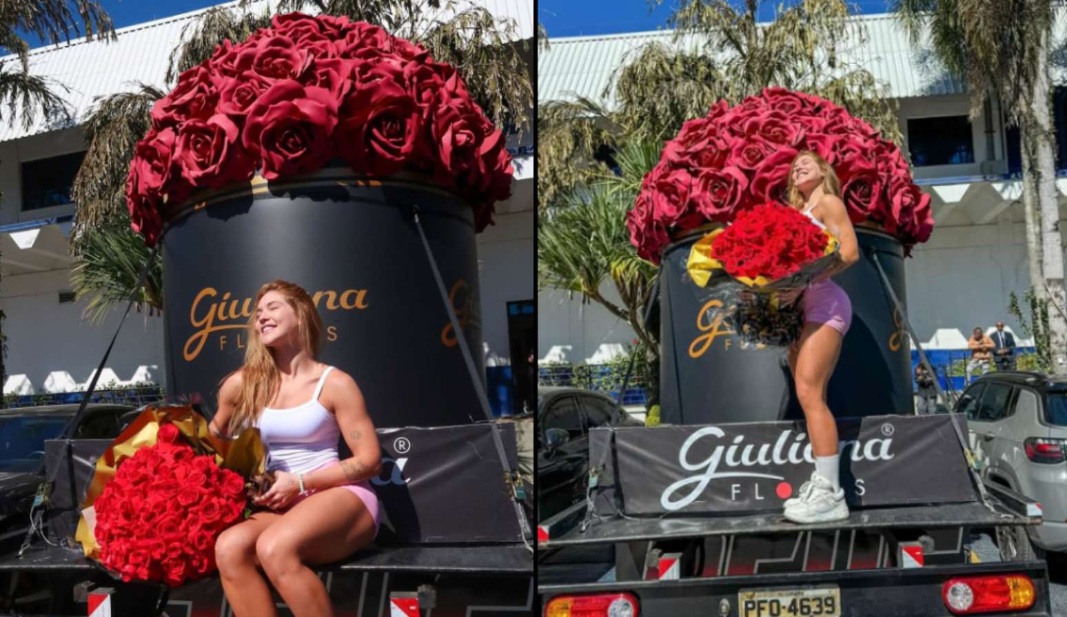 Saiba quanto custa o caminhão de flores que Virgínia ganhou do cantor Felipe Amorim