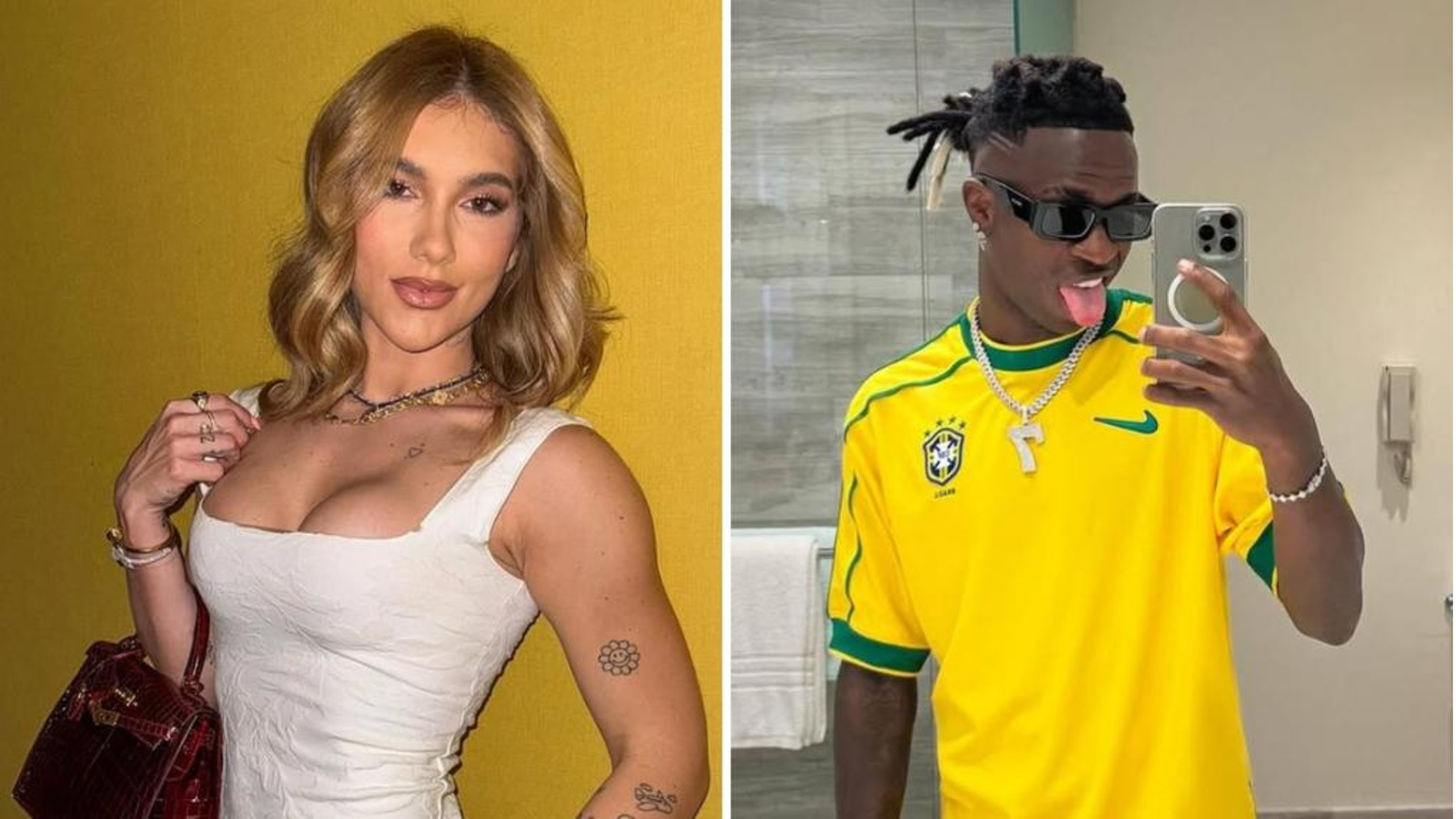 Web acusa Virginia Fonseca de usar Vini Jr. para alavancar seu nome no exterior