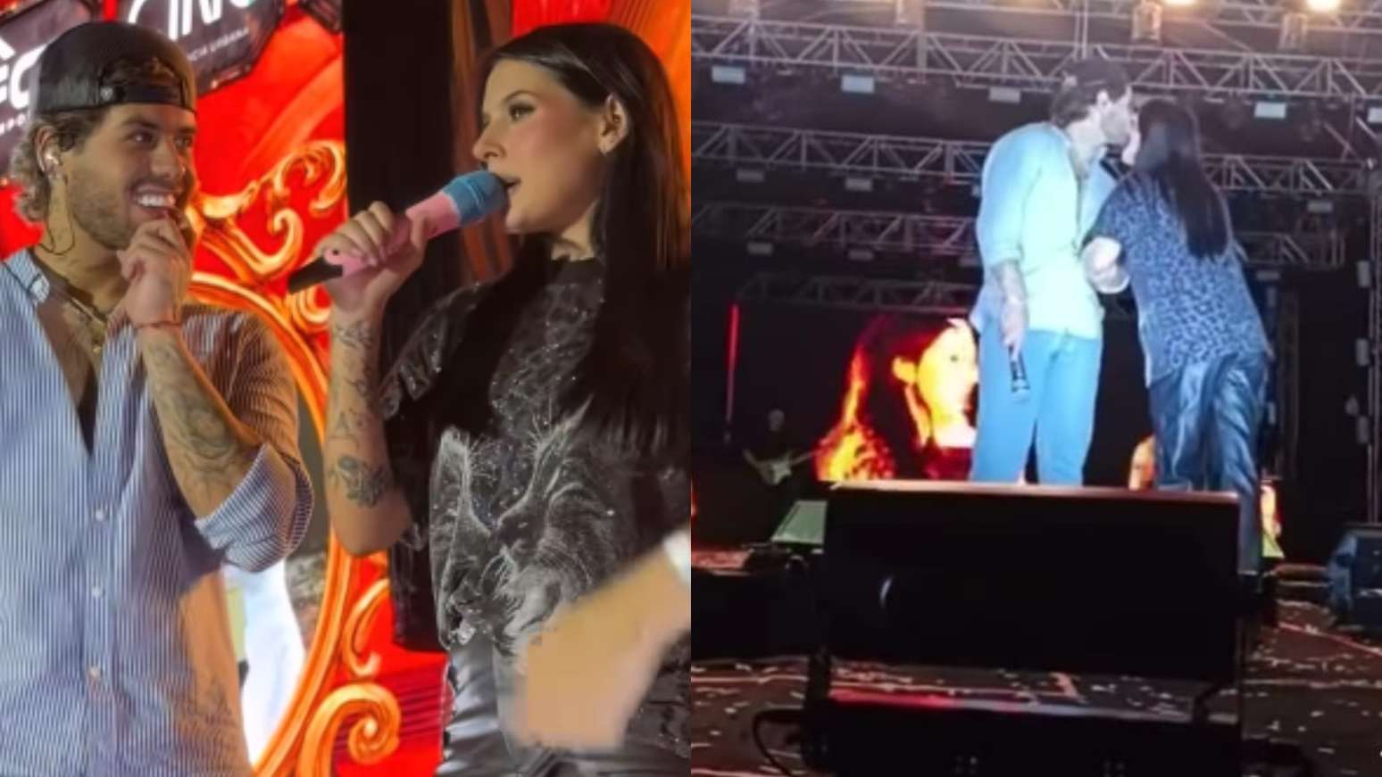 Zé Felipe dá beijão em Ana Castela ao vivo, quatro meses após separação ...