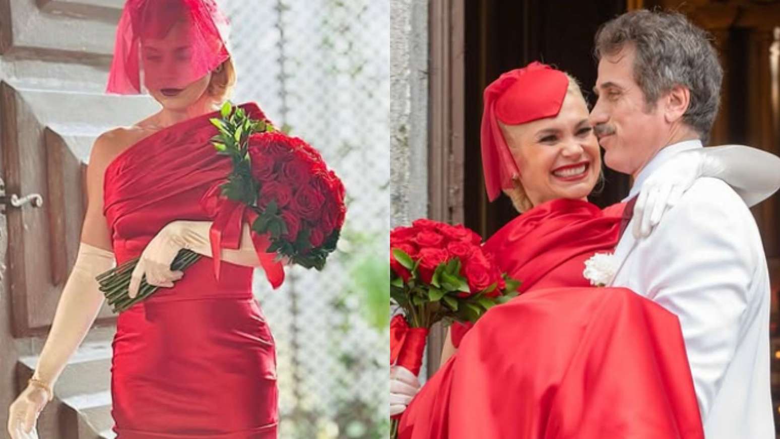 Noiva de vermelho! Figurino de Flávia Alessandra em 'Êta Mundo Melhor ...