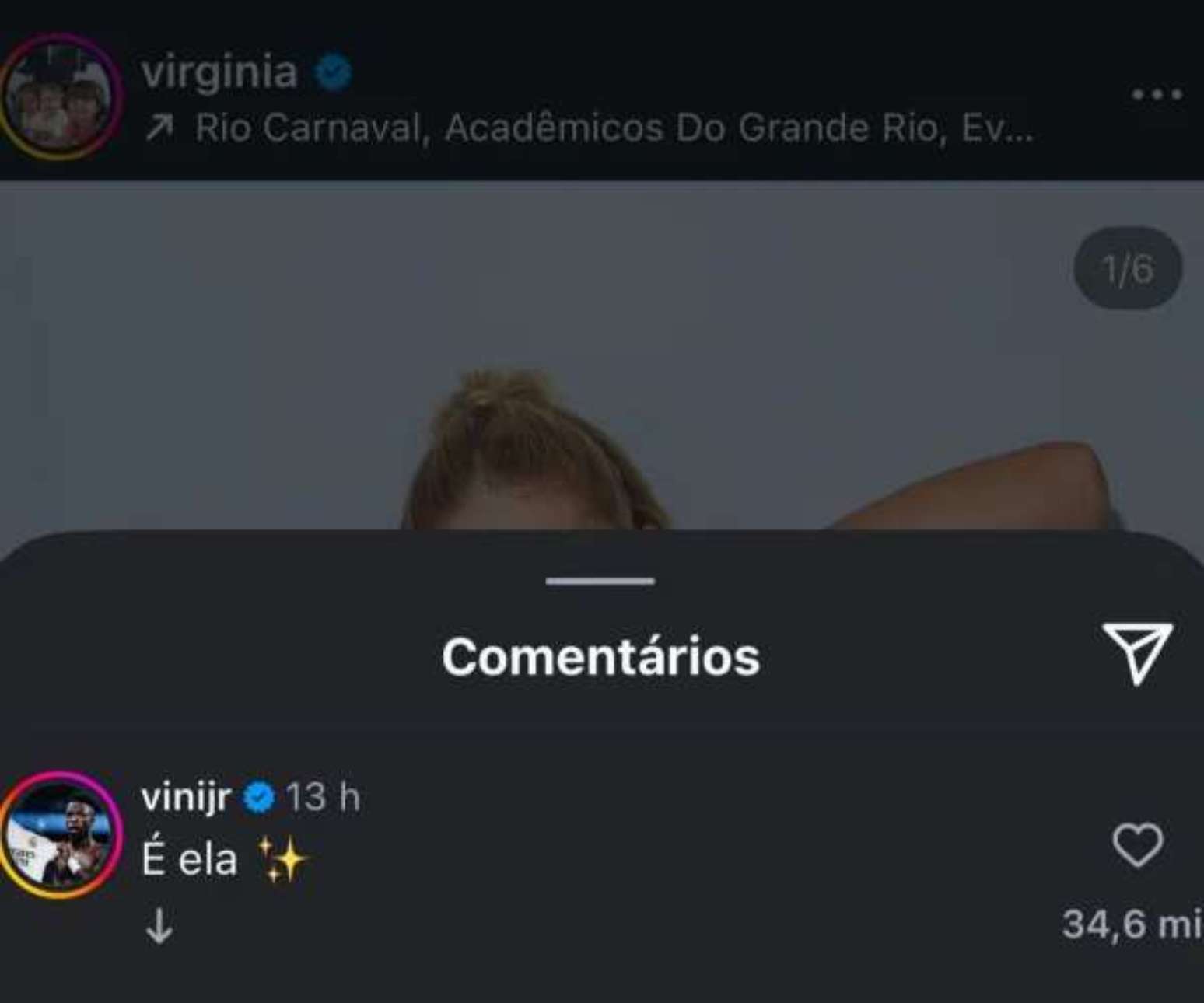 Após polêmica, Vini Jr. exalta a namorada Virginia: 'Ela...'