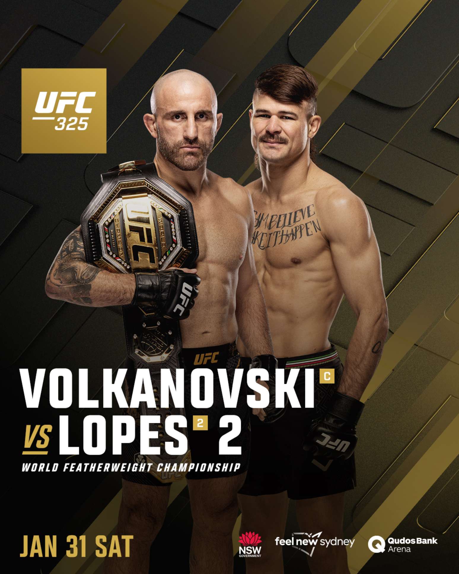 Diego Lopes fará revanche com Volkanovski pelo cinturão dos penas no ...