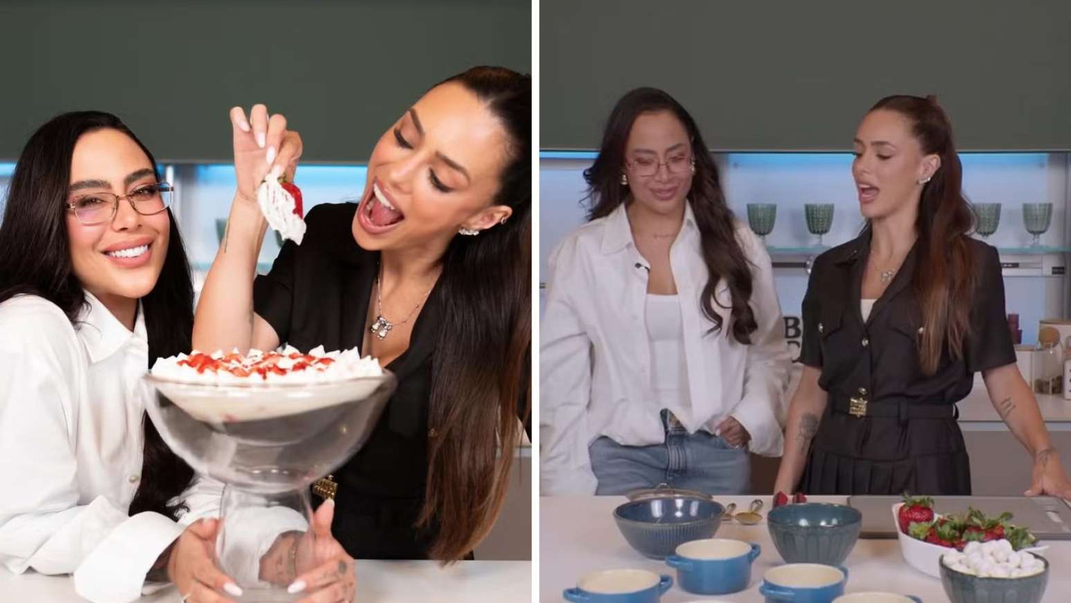 Bruna Biancardi e Rafaella Santos selam paz no ‘Bru na Cozinha’ e reve