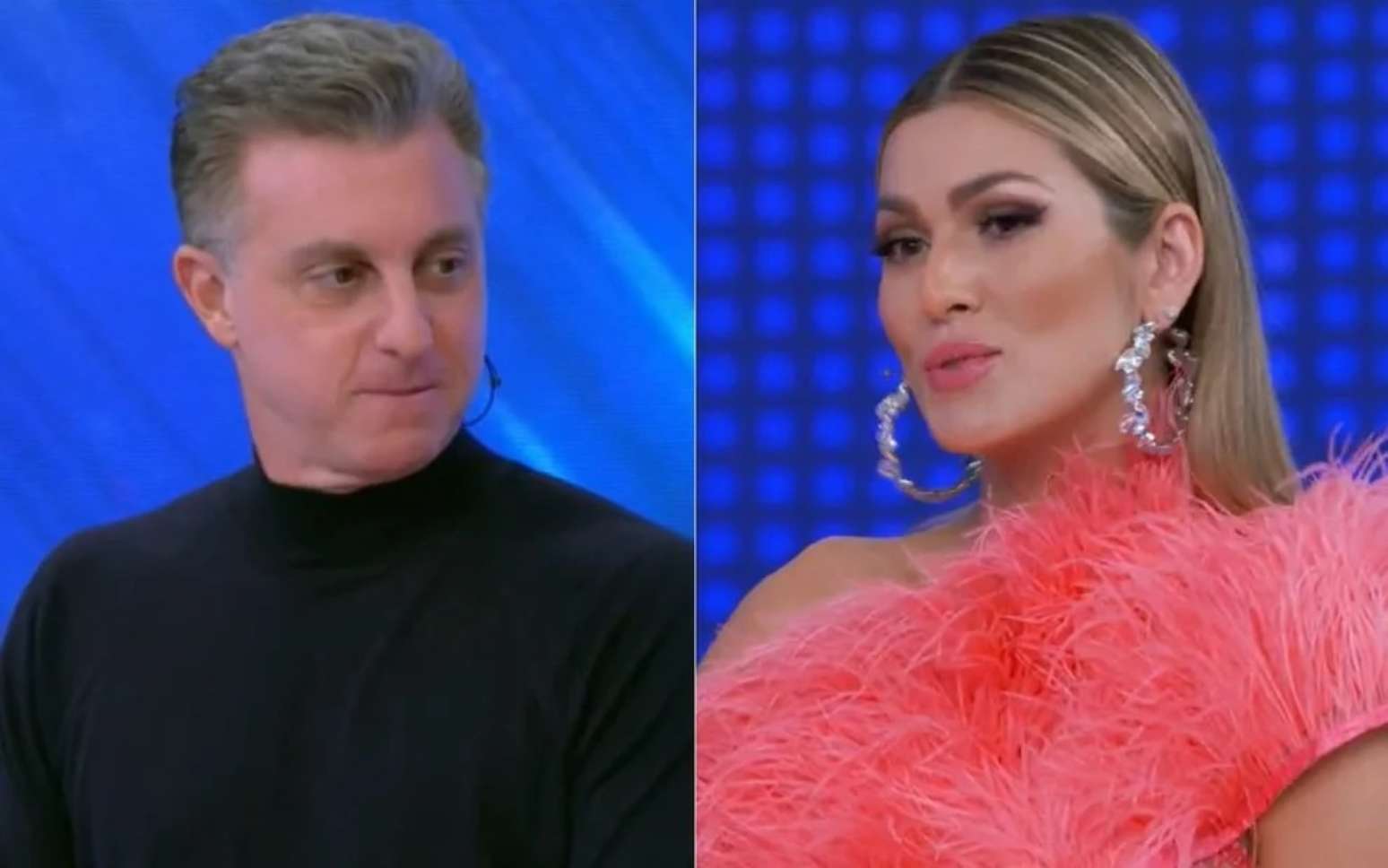 Huck fica constrangido após Lívia 'mostrar demais' ao vivo no 'Domingão'