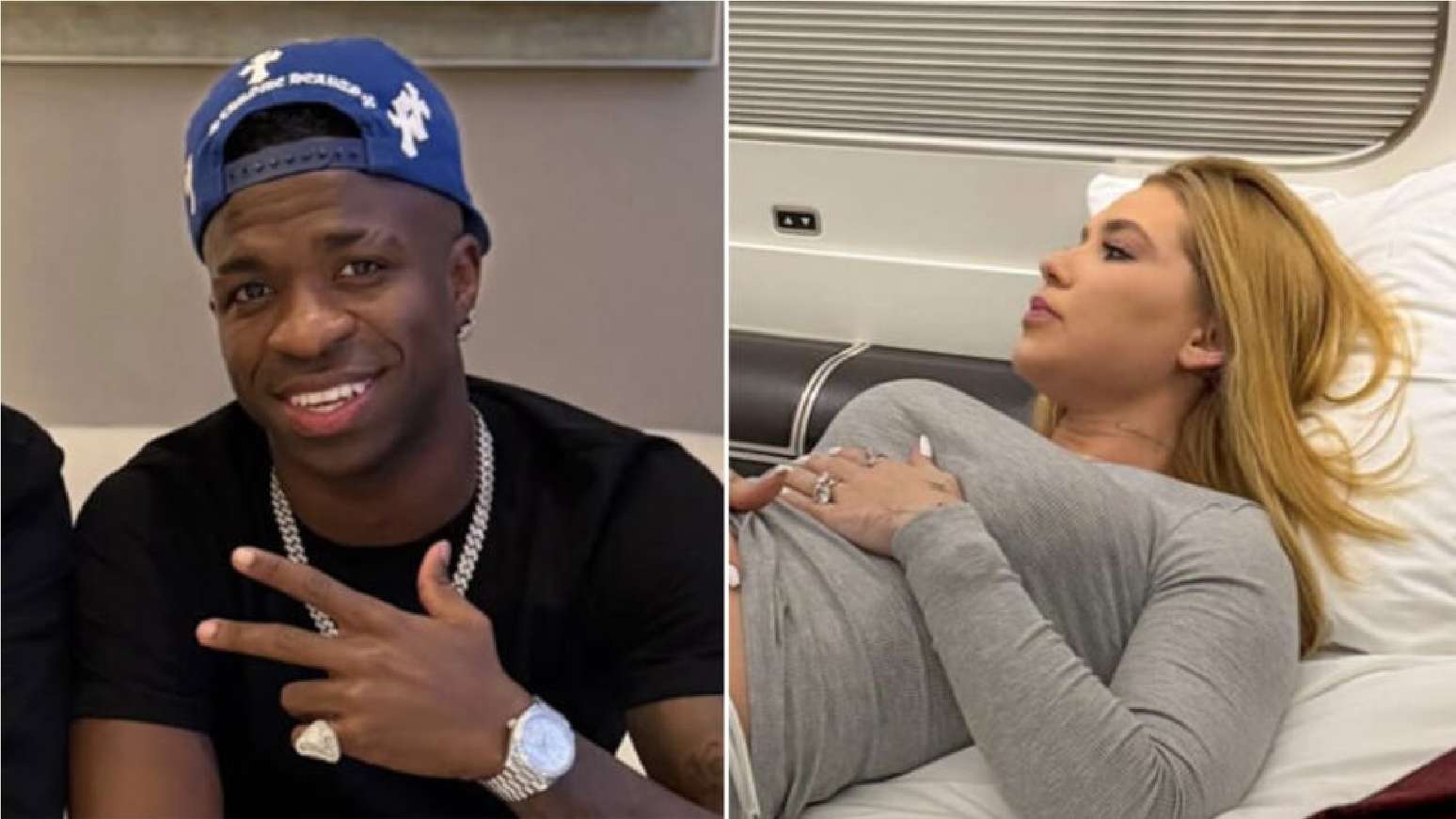 Vini Jr. se derrete ao ver foto de Virginia em jatinho particular