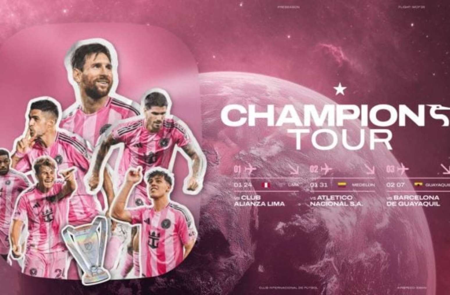 Inter Miami: time de Messi e Suárez anuncia três jogos na América do Sul