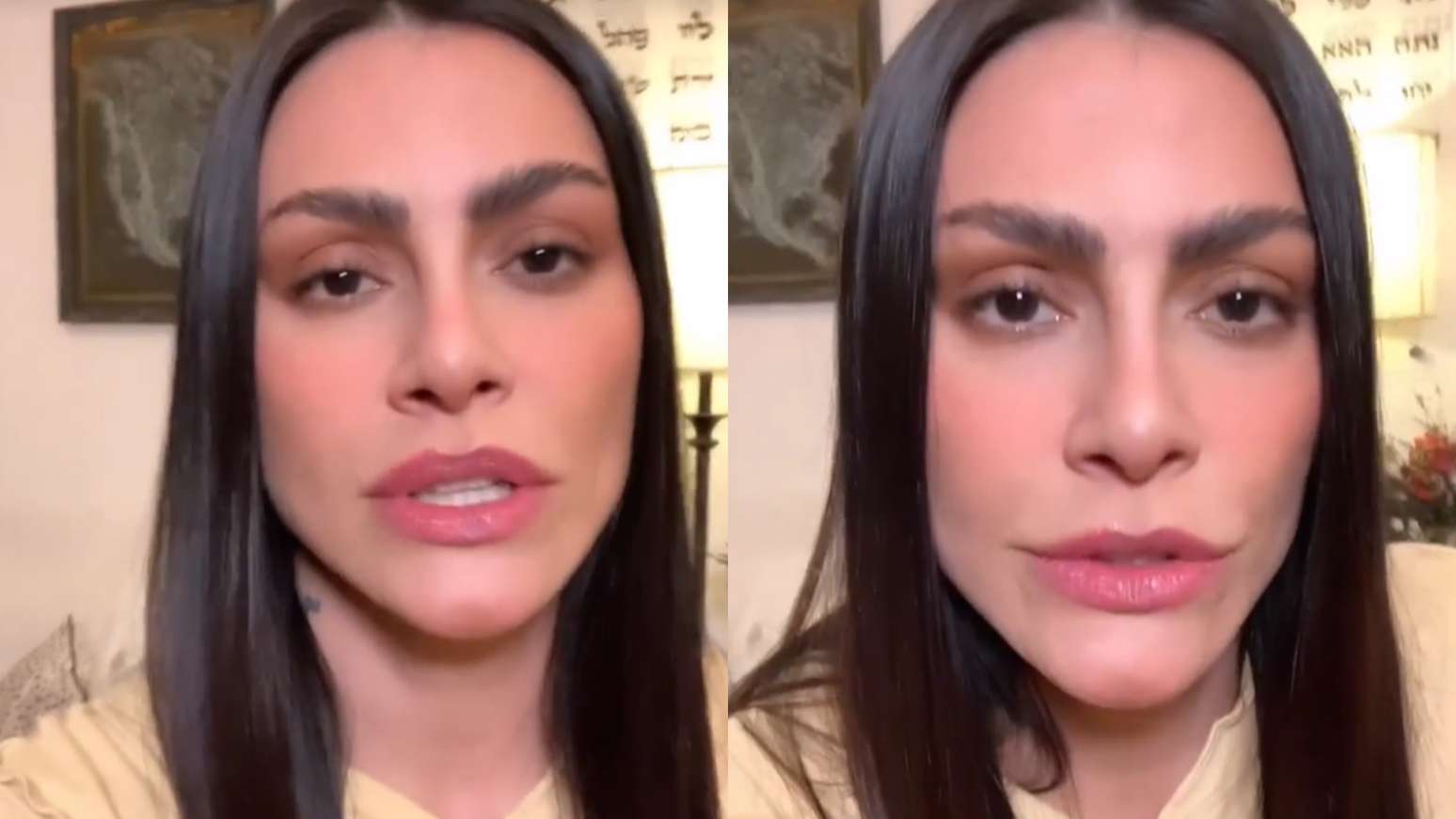 Cleo Pires escolhe vestido aberto para festa e web comenta a roupa ...