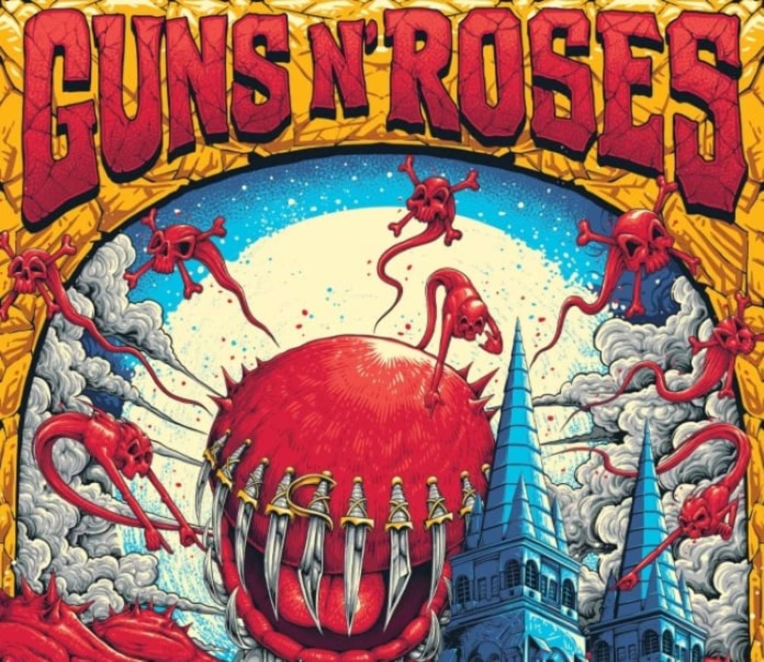 Guns N' Roses revolta religiosos de Fortaleza com cartaz polêmico