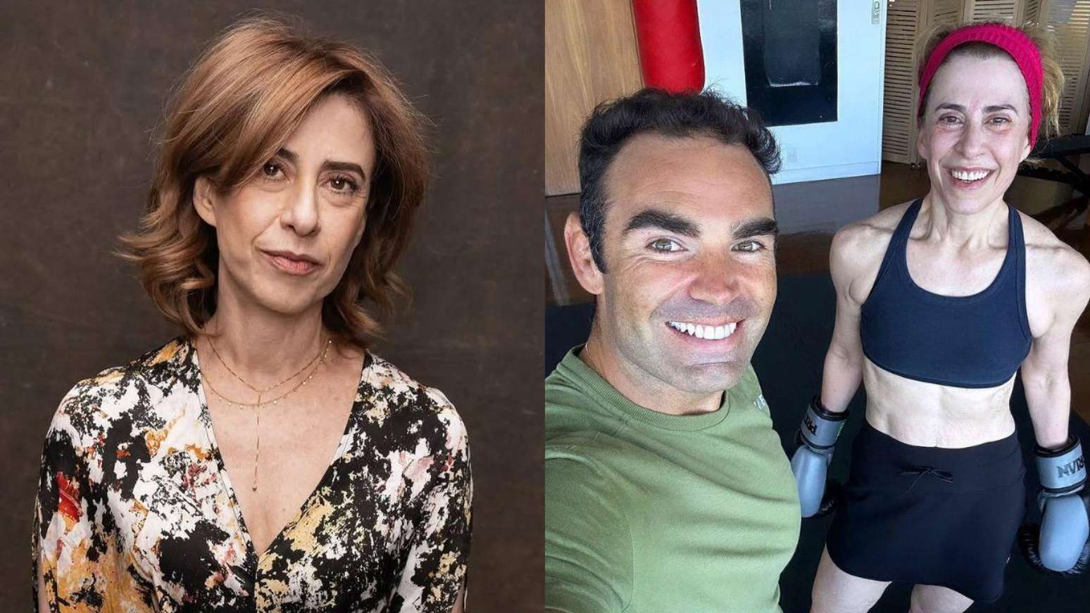 Aos 60 anos, Fernanda Torres exibe abdômen definido durante treino em casa