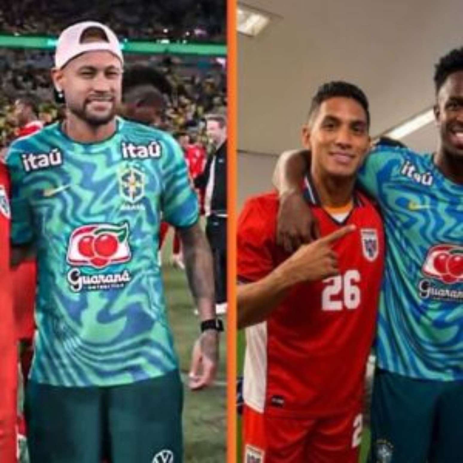 Vídeo: Jogadores do Panamá fazem fila para fotos com Neymar e Vini Jr ...