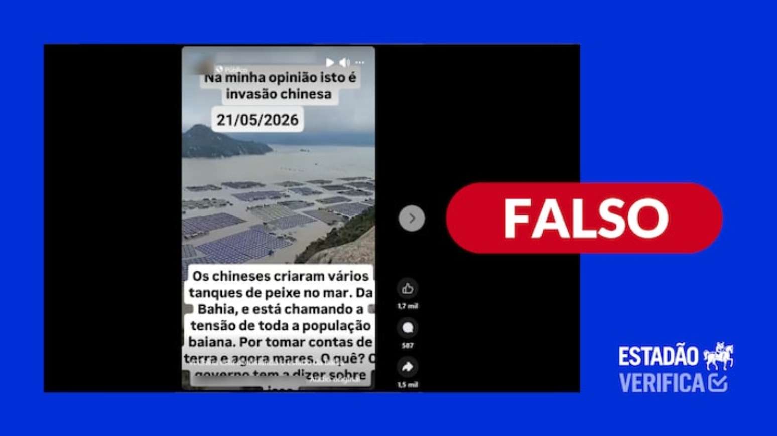 Vídeo de 'tanques de peixe' chineses não foi gravado na Bahia, e sim na ...