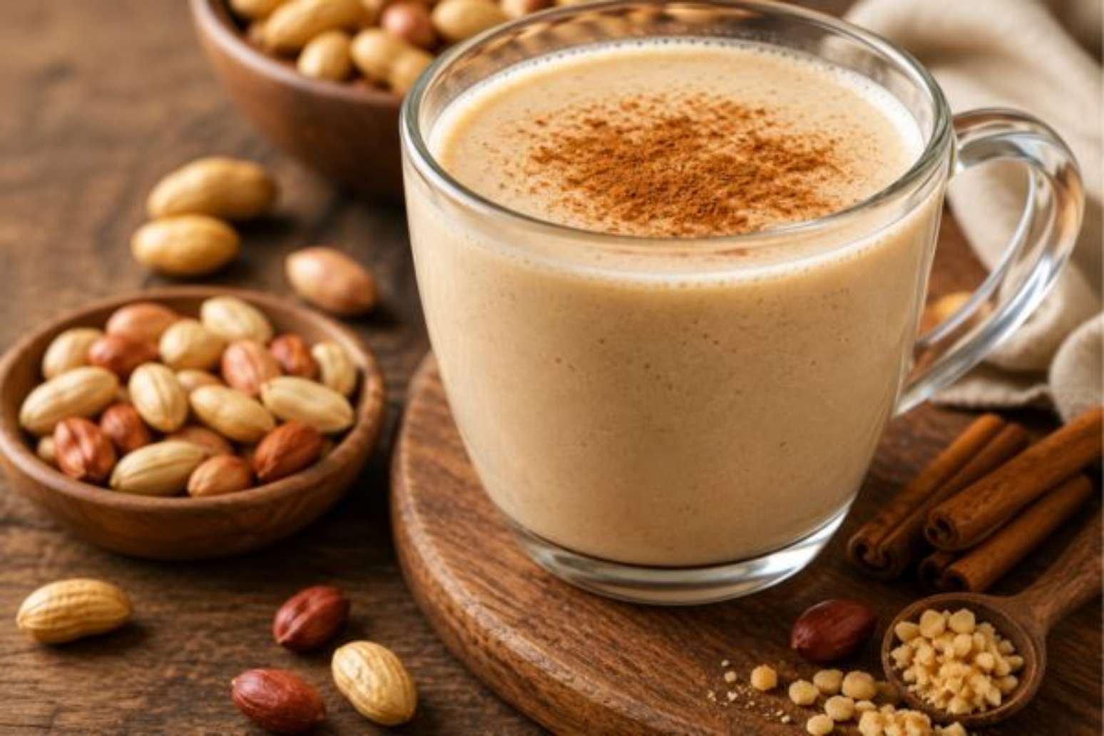 Chá de amendoim cremoso: bebida saudável, sem açúcar, nutritiva e fácil ...