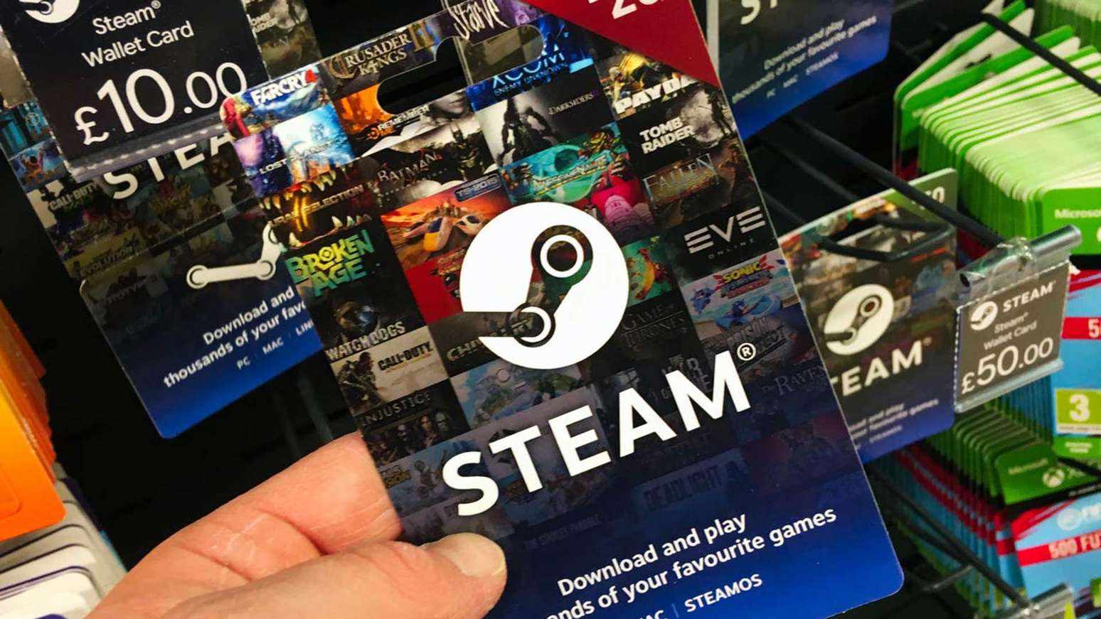 Valve decide encerrar a venda de vales-presente Steam nas lojas físicas